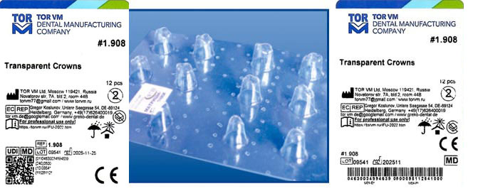 Transparent Crowns. TOR VM